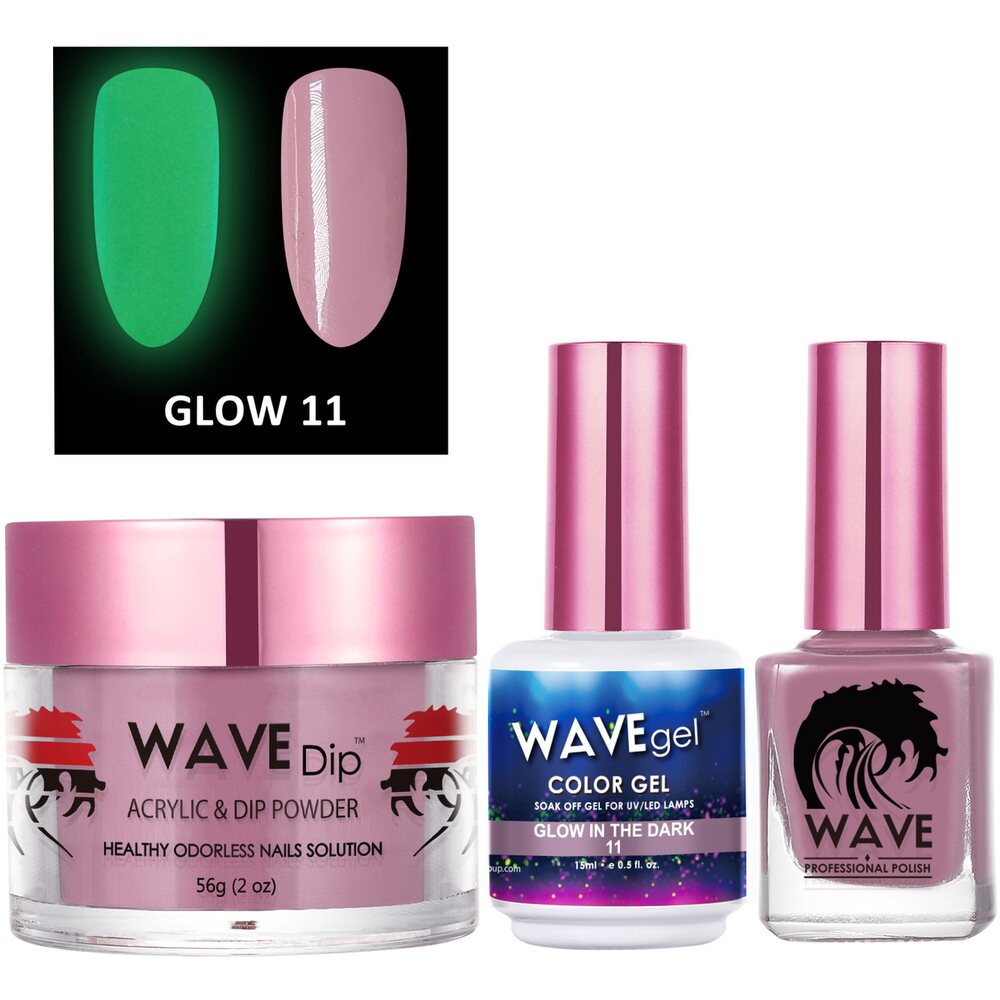 Wave Glow 3-In-1 Matching Combo Set / 1 Gel Polish 0.5 oz. 1 Lacquer 0. ...