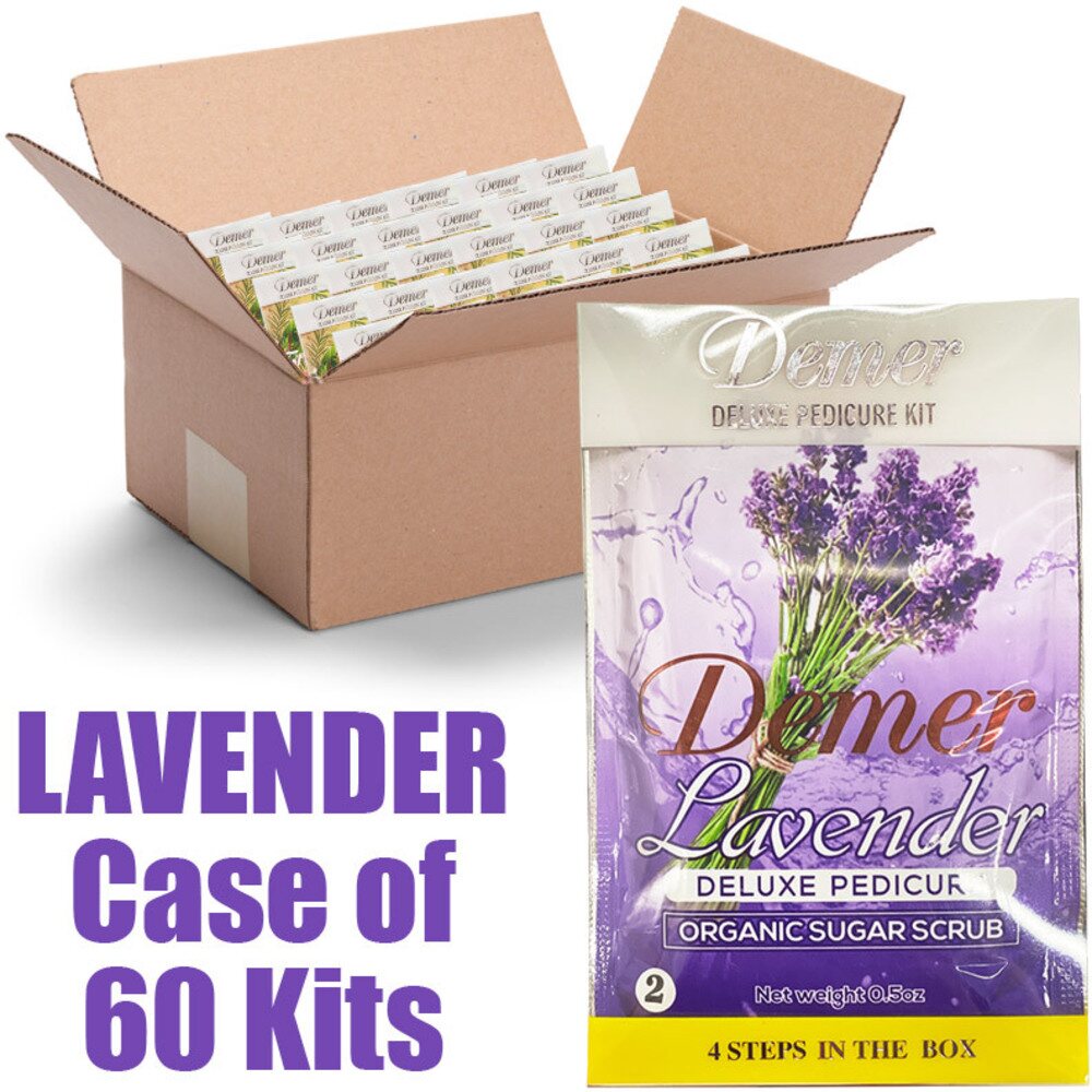 Demer Deluxe 4-in-1 Pedi-in-a-Box - LAVENDER Pedi Bomb + Organic Sugar ...