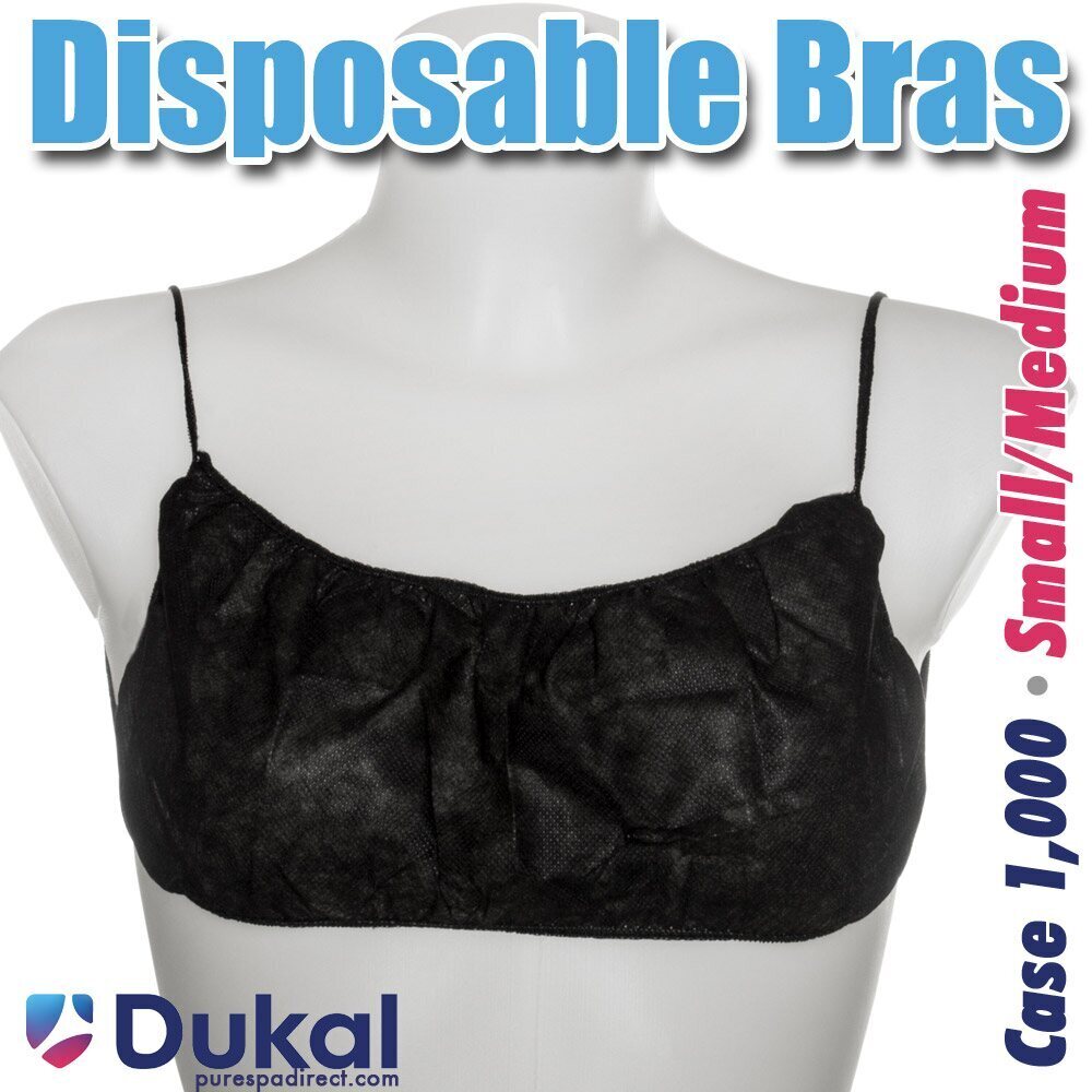Disposable Single Use Bra - BLACK Small-Medium Case of 1000 ...
