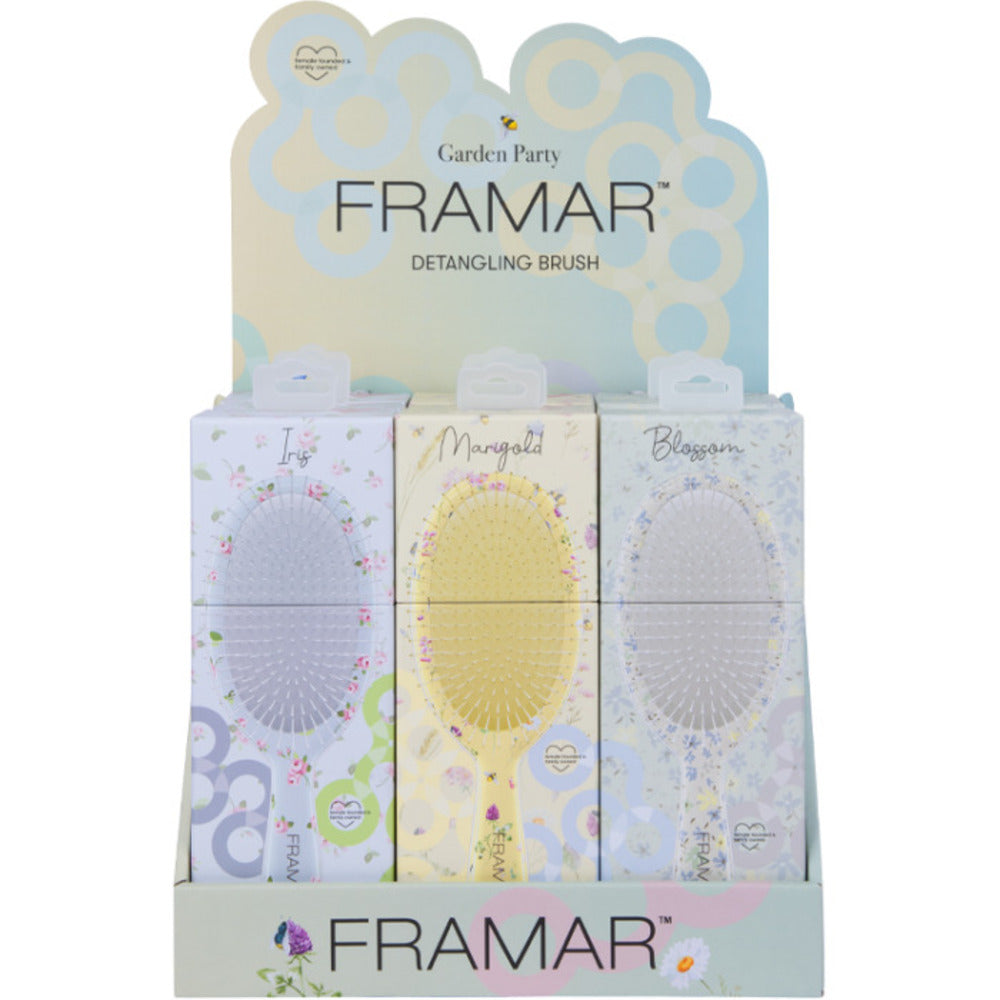 Framar Garden Party Detangle Brush Display (47095)