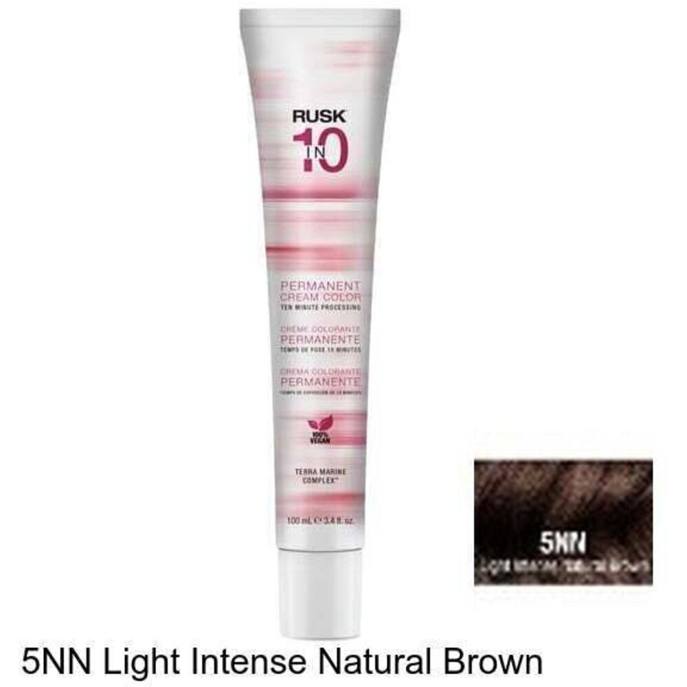 Rusk In 10 Permanent Cream Color - 5NN Light Intense Natural Brown 3.4 ...