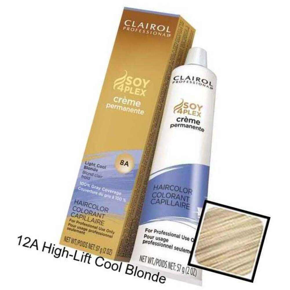Clairol Professional Creme Permanente - 12A High-Lift Cool Blonde 2 oz ...